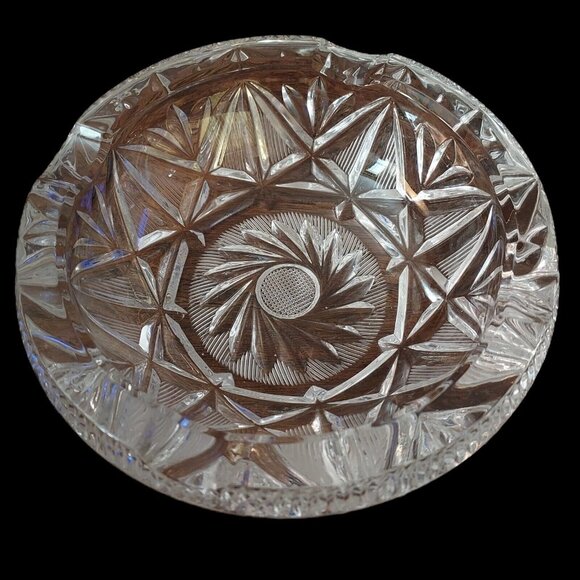 Unknown | Accents | Vintage Cut Bohemia Czech Crystal Ash Dish Round 55 ...